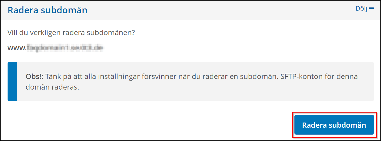 Skapa och ta bort underdomäner med STRATO paketen | STRATO