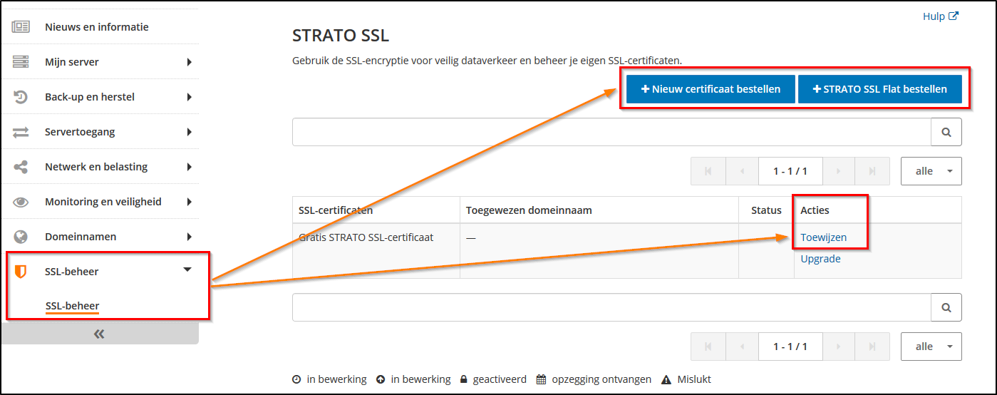Hoe gebruik je STRATO SSL-certificaten? | STRATO