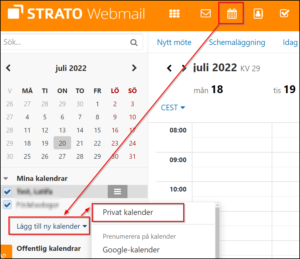 Hur skapar jag delningar/behörigheter i STRATO Webmail? | STRATO