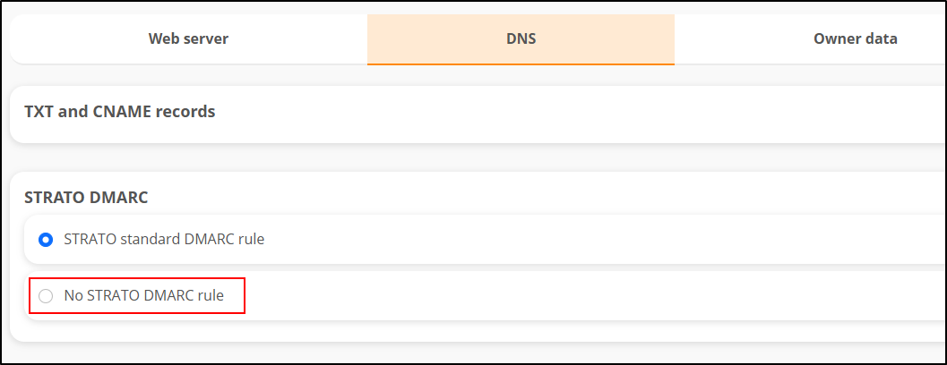 How can I activate DMARC with STRATO?