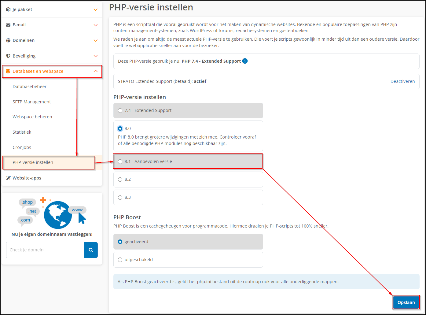 Wat is STRATO PHP Extended Support? | STRATO