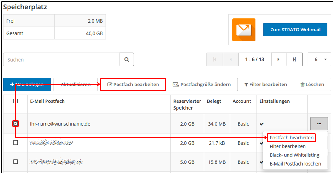 E-Mail-Adressen im Kunden-Login einrichten | STRATO