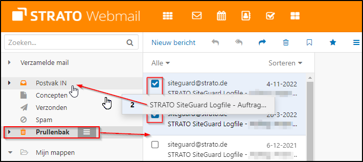 Verwijderde e-mails herstellen | STRATO