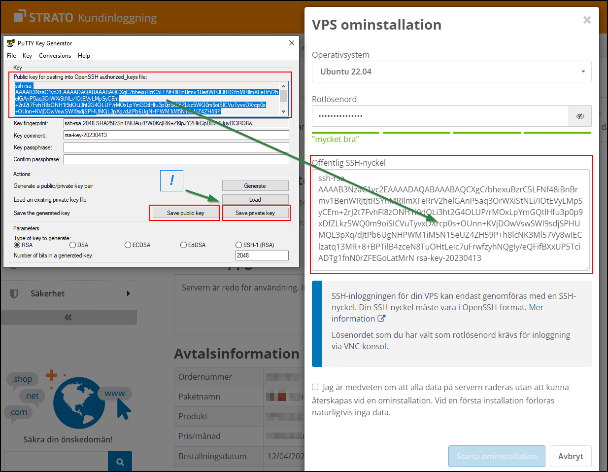 VPS Linux: skapa SSH-nycklar | STRATO