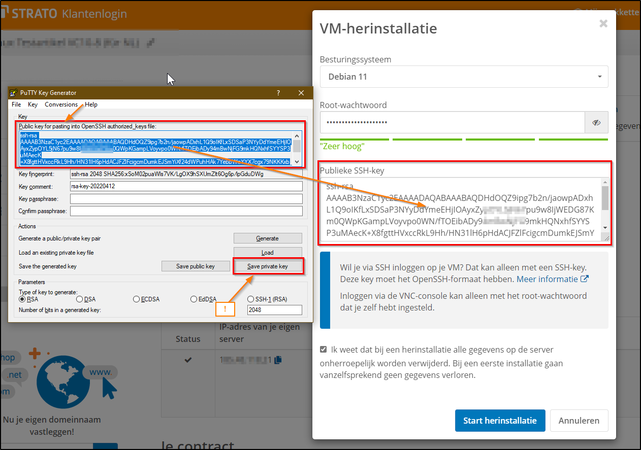 VPS Linux: SSH-Keys aanmaken | STRATO