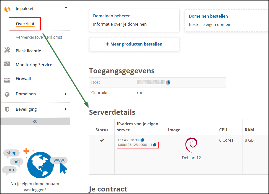 VPS: IPv6 gebruiken | STRATO