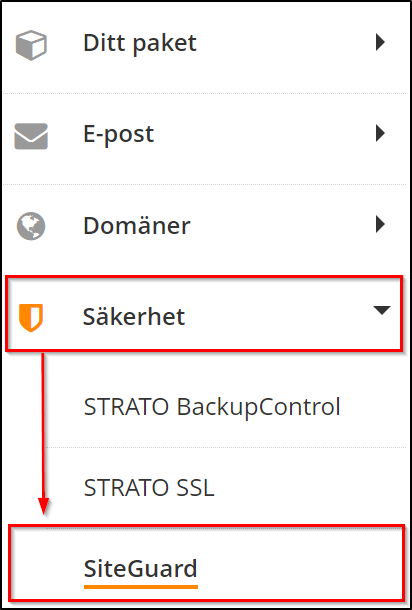 Vad är STRATO SiteGuard och hur konfigurerar jag det?