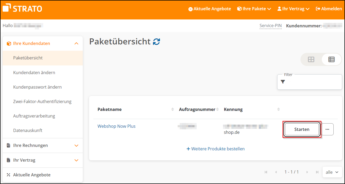 Einloggen in Ihren STRATO Webshop | STRATO